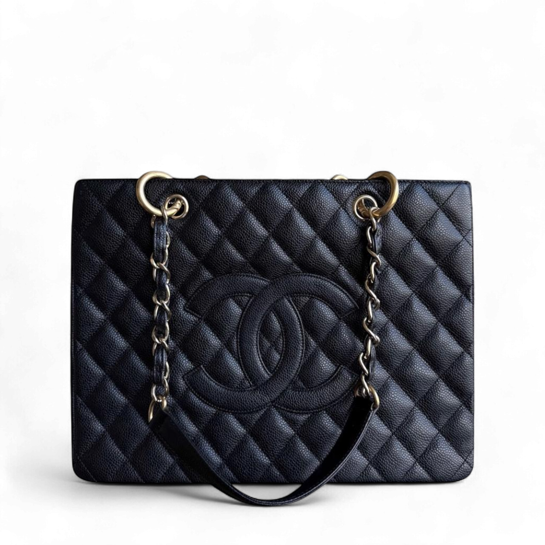 Chanel GST Grand Shopping Tote - Caviar Quilted Grained Calfskin Black