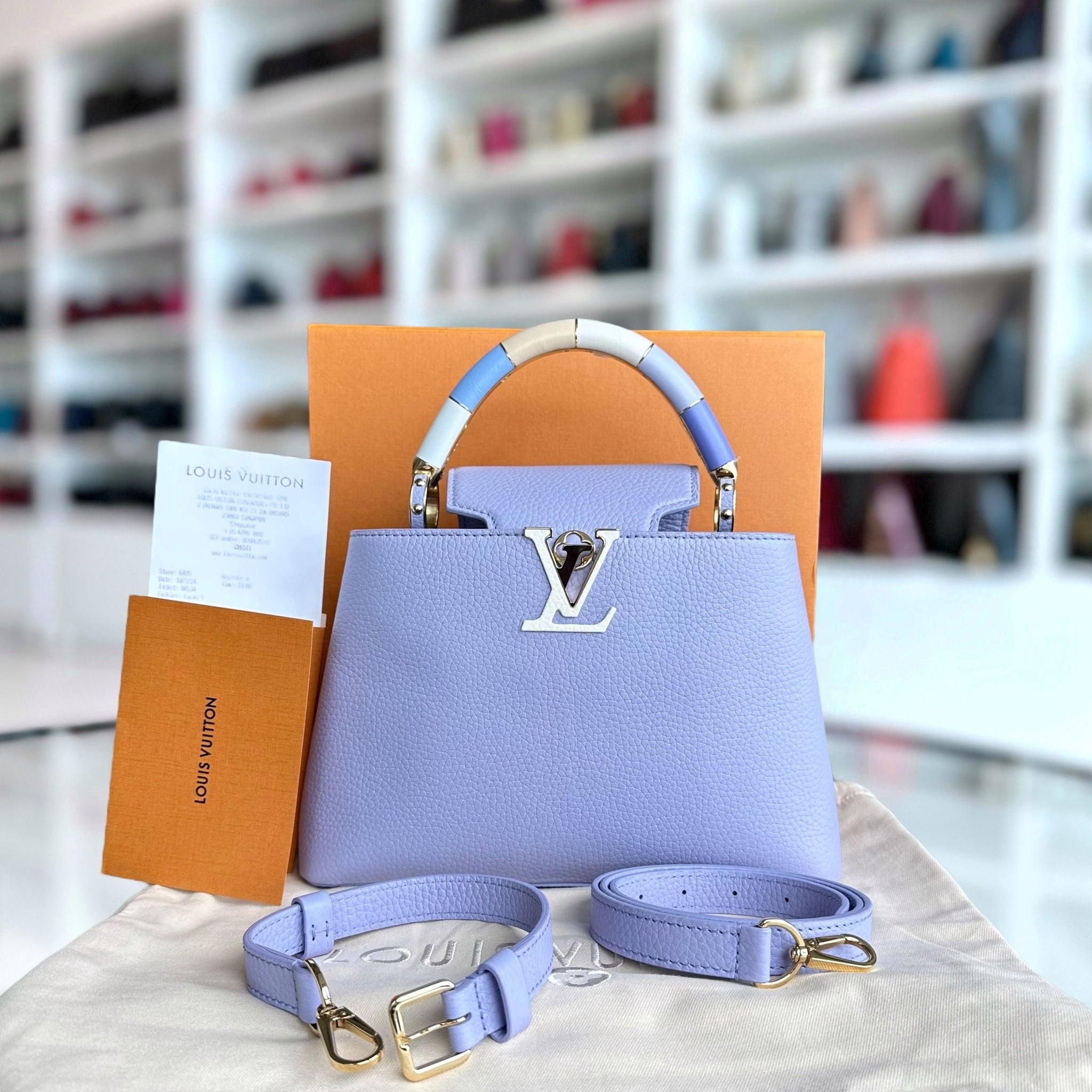 *2024 Receipt Full Set* Capucines BB Taurillon Leather Calfskin RFID L